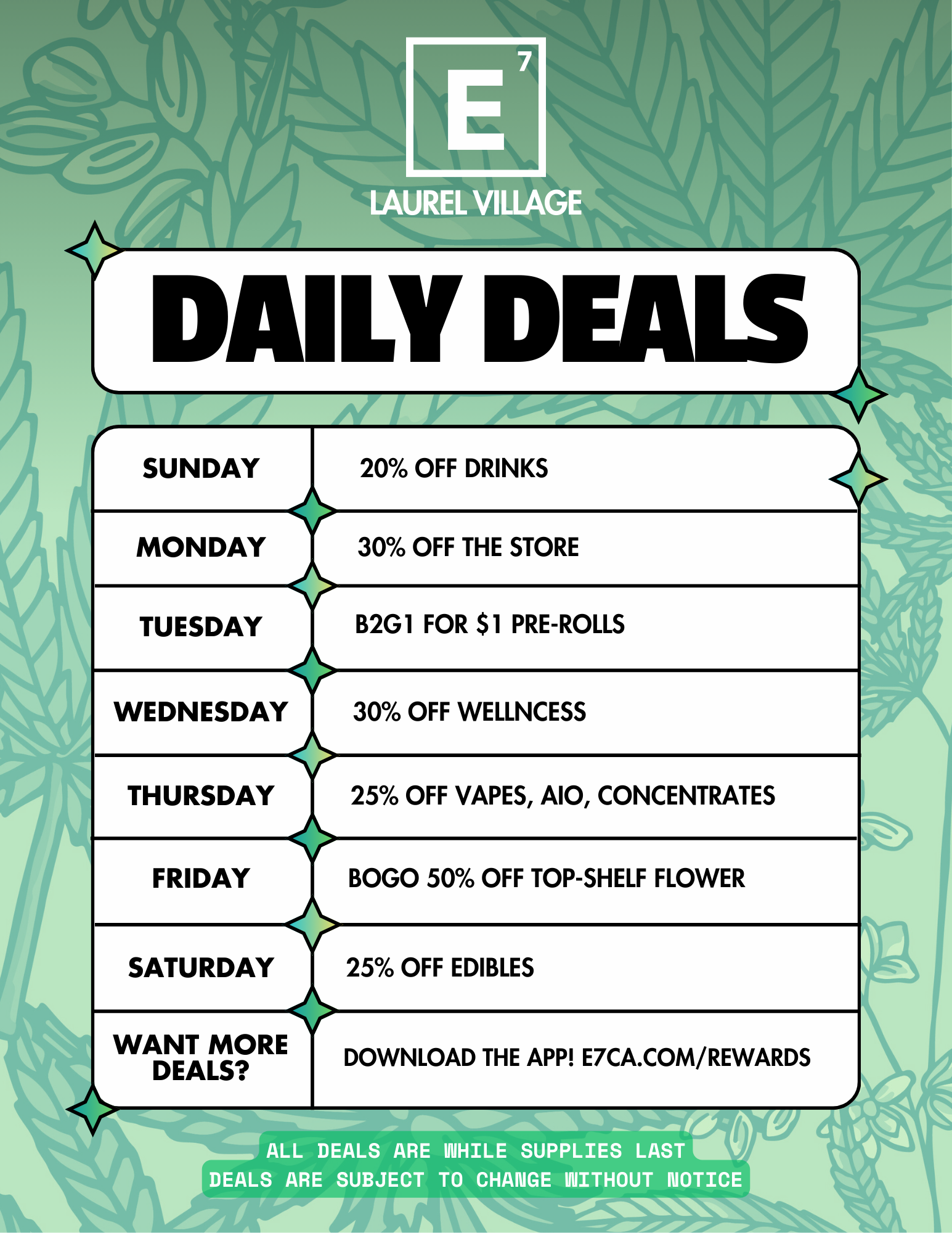 Laurel Village Daily Deals | Element 7